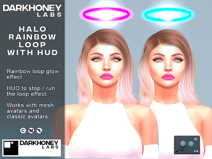 Second Life Marketplace - Halo Rainbow LGBTQ Loop with HUD - DHL00005
